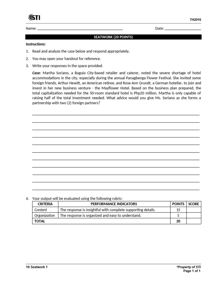 10 Seatwork 12 | PDF