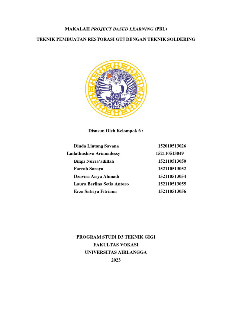 GTC Teknik Pembuatan Restorasi GTJ Dengan Teknik Soldering | PDF
