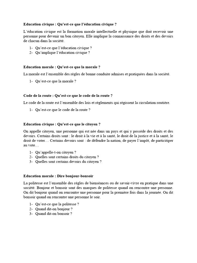 Éducation Civique : Devenir Citoyen | PDF | Passage piéton | Communes ...