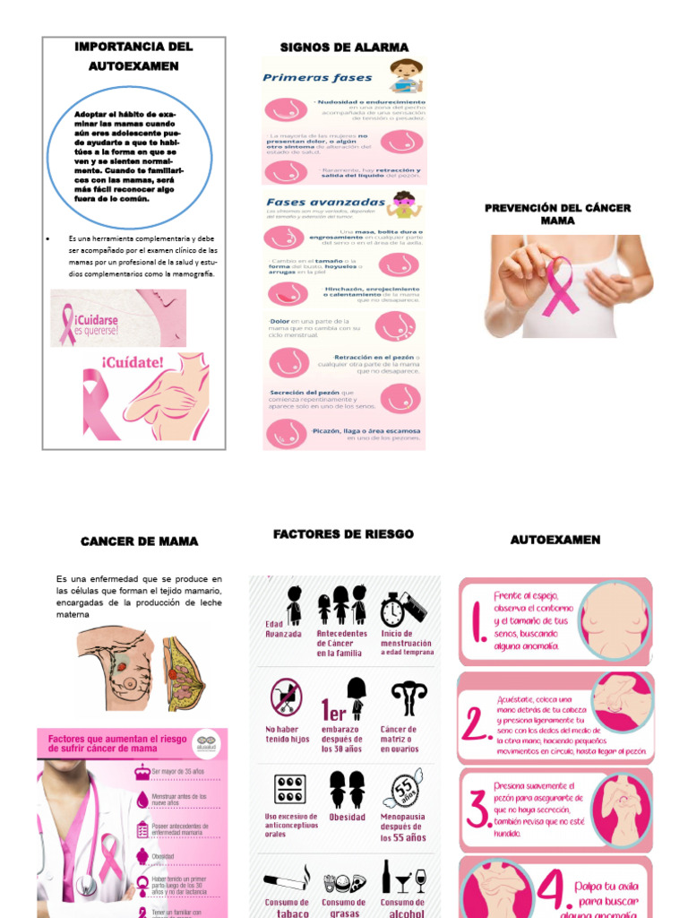 Triptico Prevencion Del Cancer de Mama 6to A | PDF | Relaciones personales, crianza y desarrollo ...