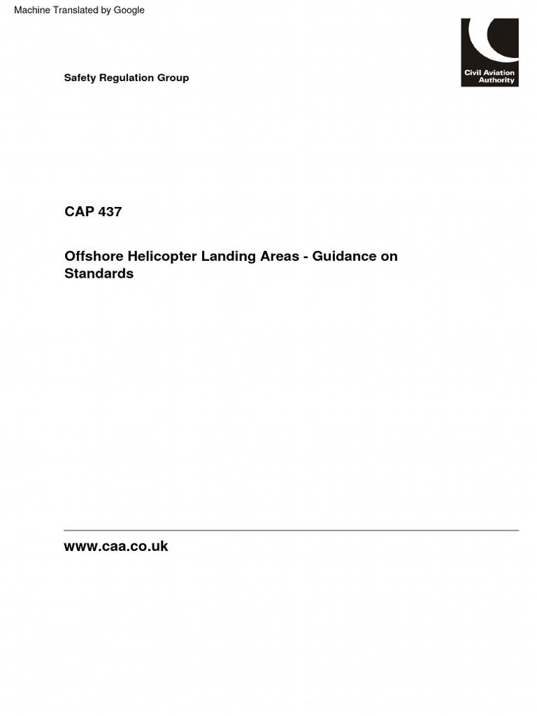 Offshore Helicopter Landing Standards | PDF | Helicopter