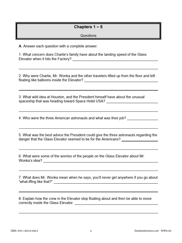 Glass elevator 1-5 quiz | PDF