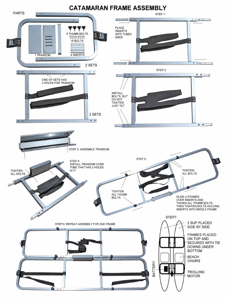 Catamaran Frame Assembly Manual | PDF
