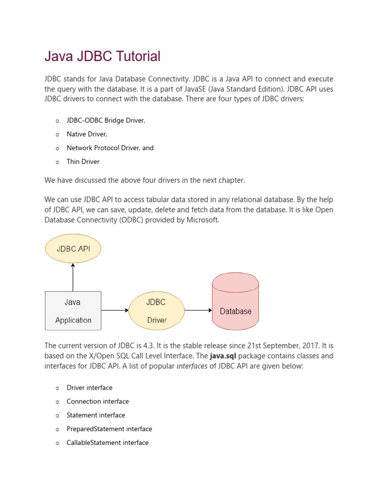 JDBC | PDF | Computer Programming | Software Engineering JDBC | PDF | Computer Programming | Software Engineering