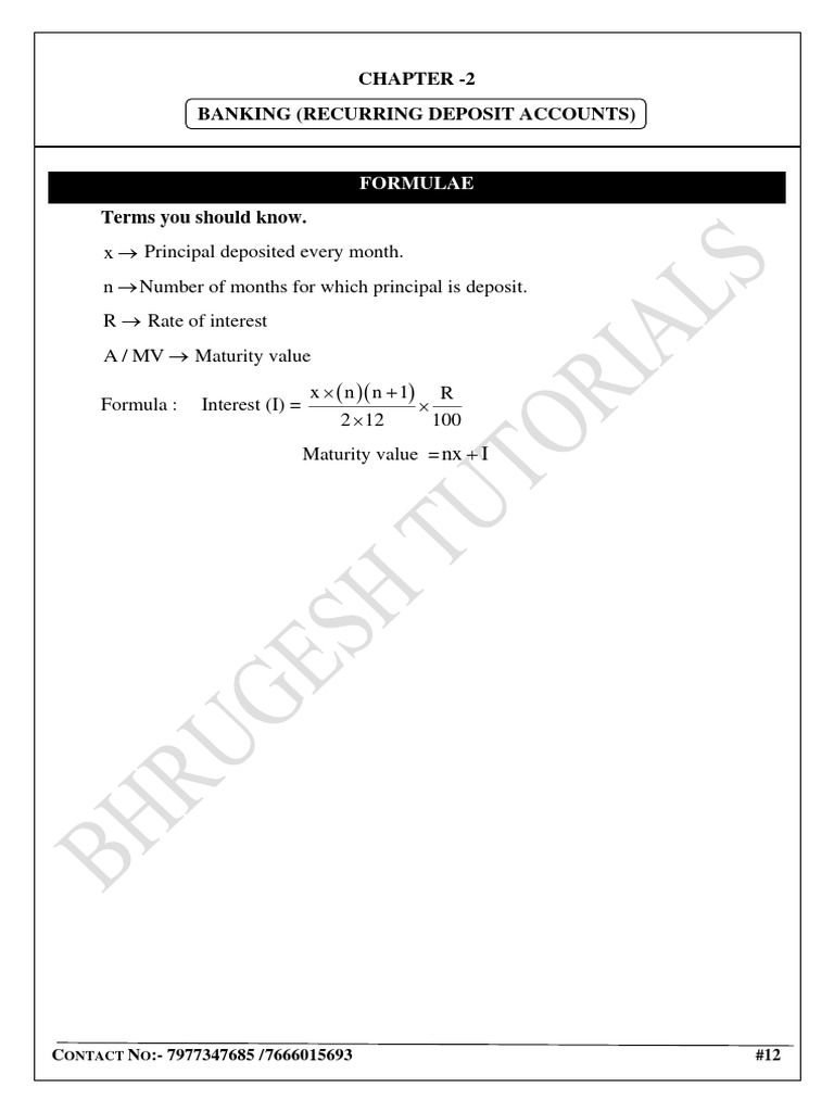 Emailing CHAPTER - 2. BANKING Question Bank | PDF | Interest | Banks