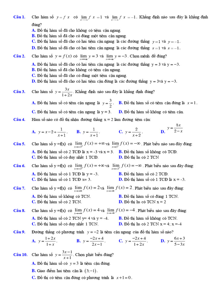 tiem can hàm số 8.10 | PDF