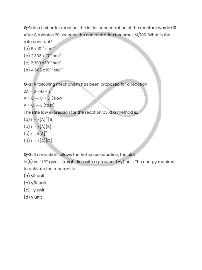 ChemicalKinetics-AssignmentEndgame (1) | PDF | Activation Energy ...
