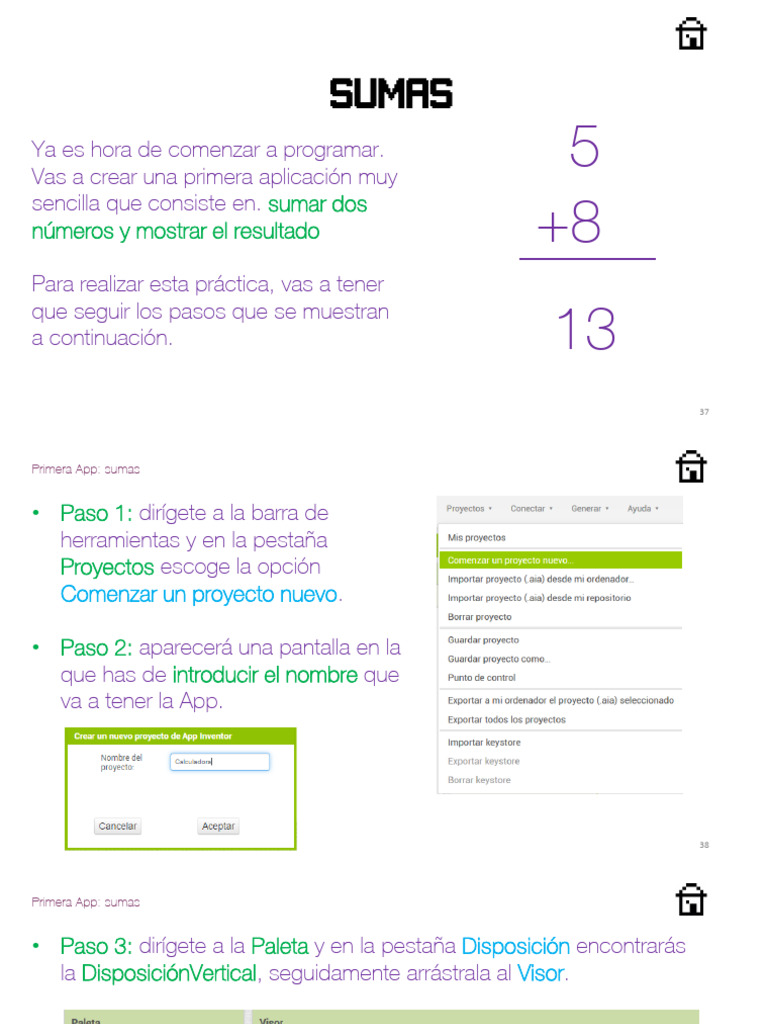 Programa de Suma App Inventor Examen | PDF | Aplicación movil ...
