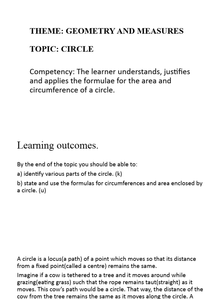 Circle | PDF | Circle | Area