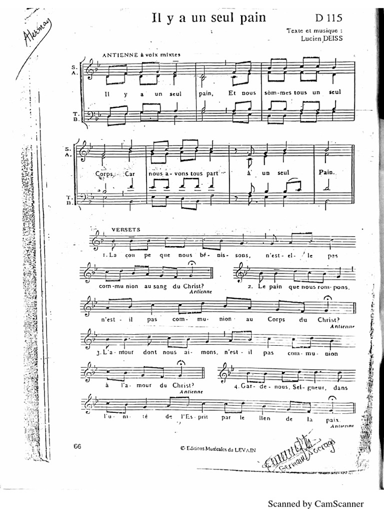 Il y A Un Seul Pain - Lucien DEISS | PDF