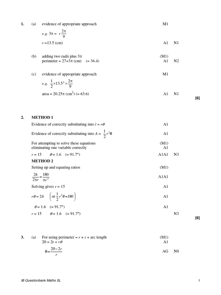 Trigonometry Sheet 1 Non GDC Ms | PDF | Mathematical Objects | Geometry