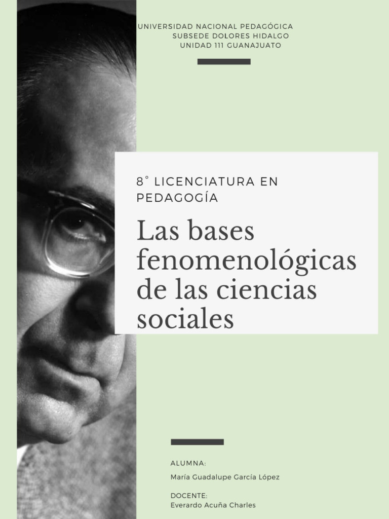 Schutz y la Fenomenología Social | PDF | Educación en artes liberales ...