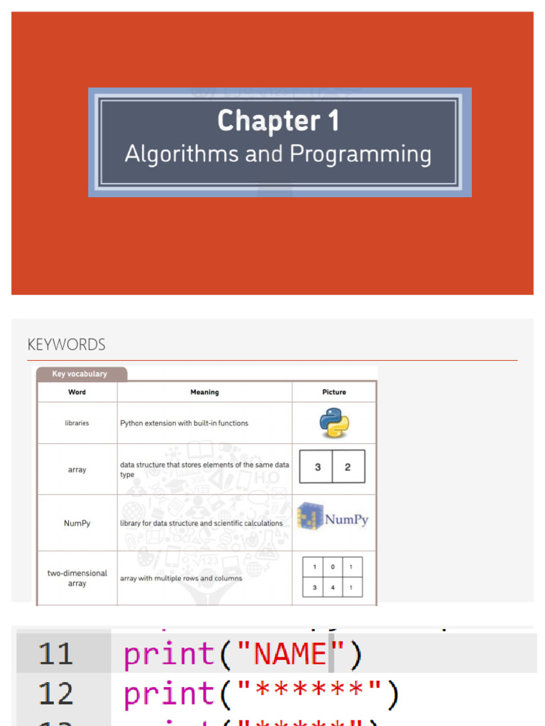 Grade 9 Week 1 Numpy 2d Arrays Pdf Computing Computer Programming 2475