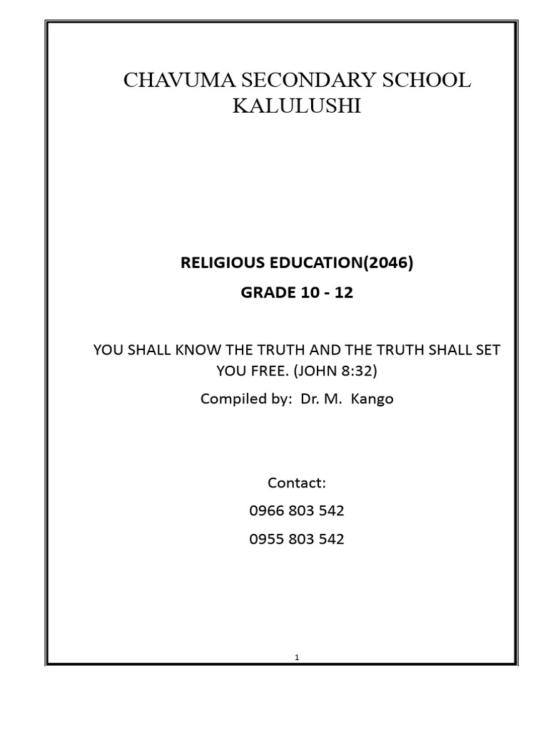 Religious Studies Guide for Grades 10-12 | PDF | Jesus | Baptism