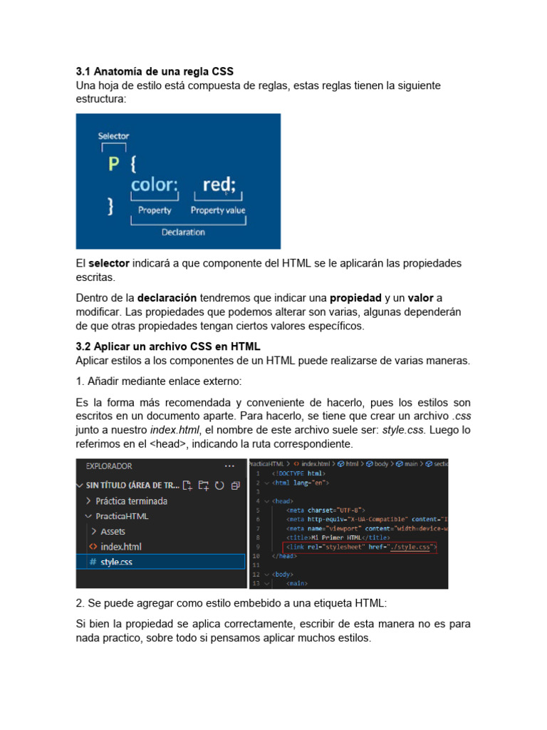 ANATOMIA DE CSS | Descargar gratis PDF | HTML | Informática