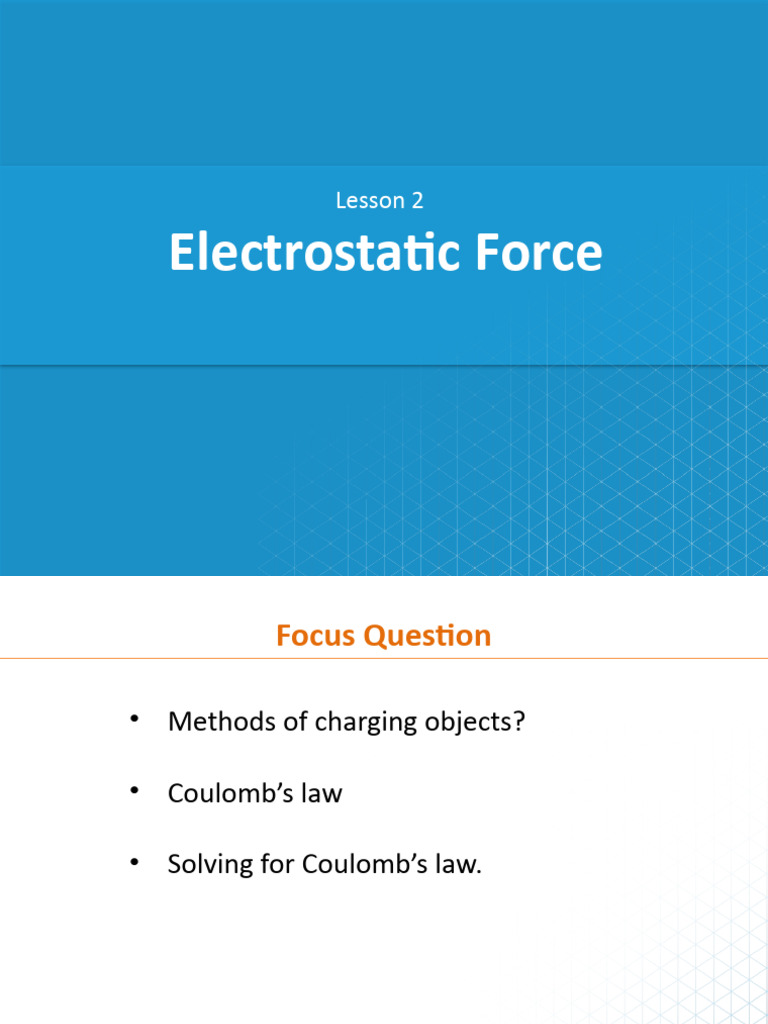 Understanding Electrostatic Forces and Coulomb's Law | PDF | Force ...