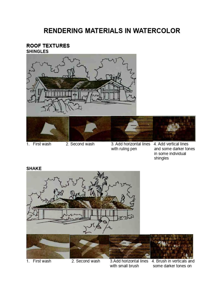 Rendering Materials in Watercolor | PDF | Architectural Design ...