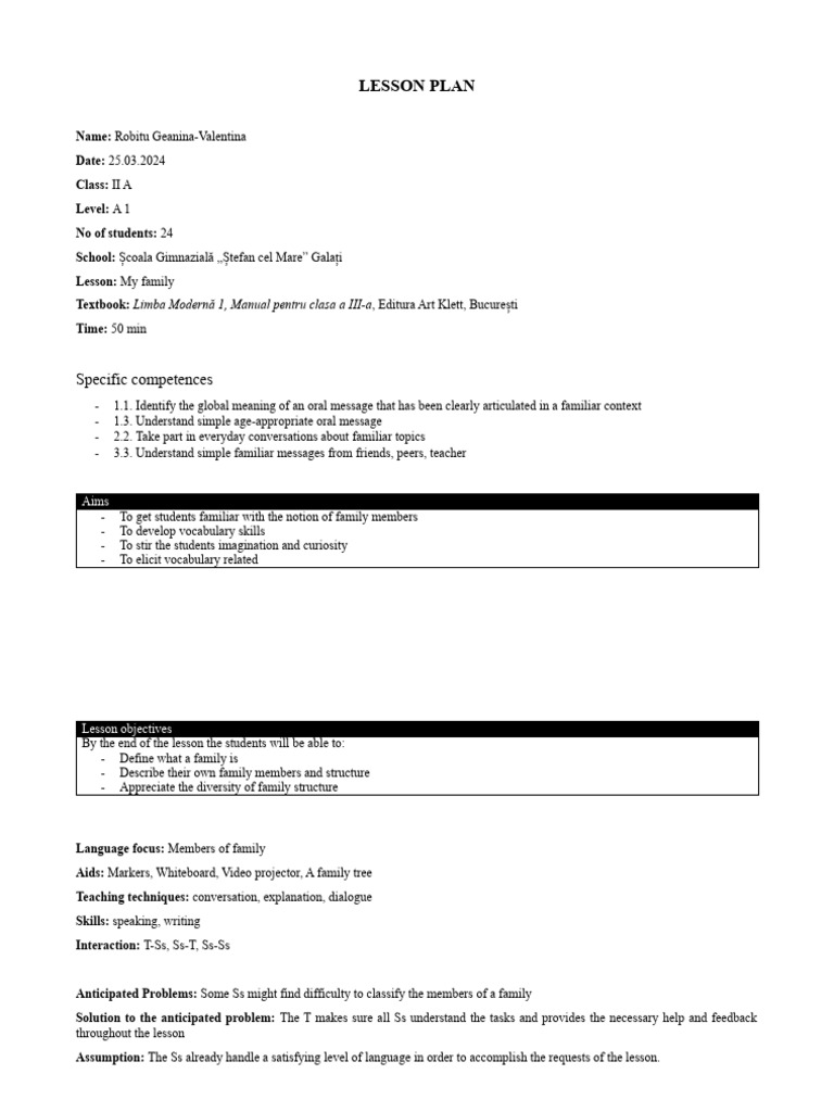 Lesson Plan 2nd Grade | PDF | Lesson Plan | Human Communication