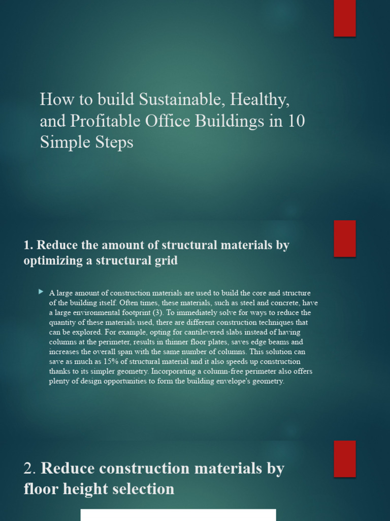 How To Build Sustainable, Healthy, and Office Buildings | PDF | Green ... How To Build Sustainable, Healthy, and Office Buildings | PDF | Green ...
