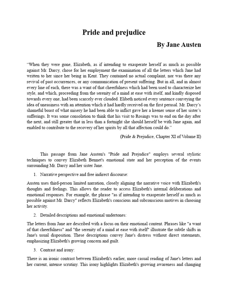 Pride and prejudice | PDF | Pride And Prejudice | Mr. Darcy