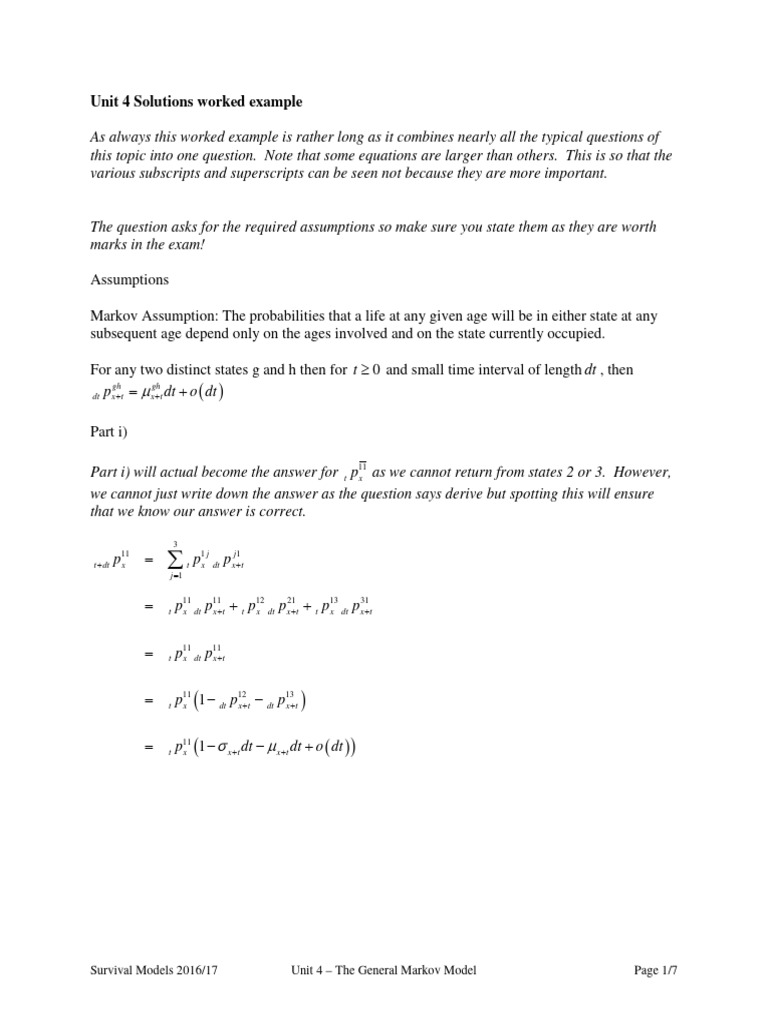 Unit 4 solutions worked example 201617 | PDF | Statistical Theory | Applied Mathematics