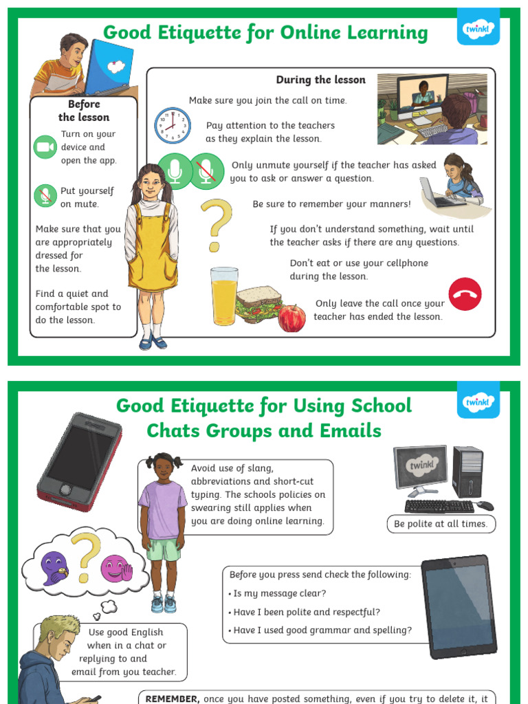 Online Learning Etiquette Guide | PDF