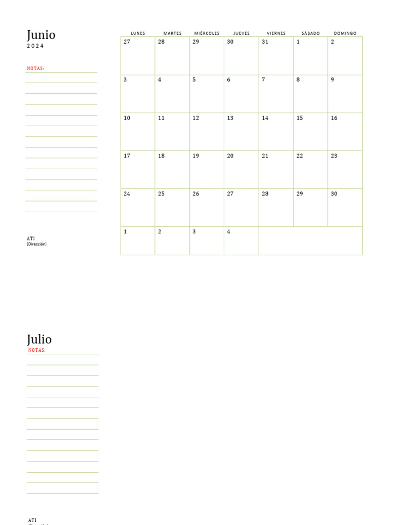 Calendario Plan | PDF | Unidades de medida