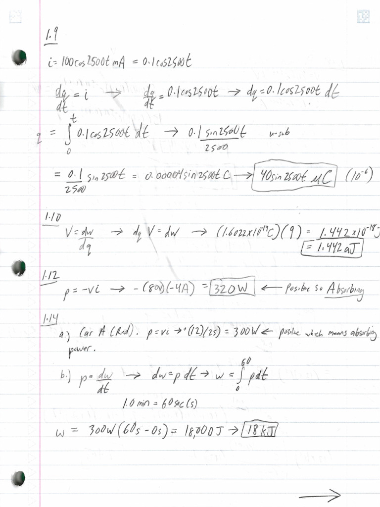 Circuit Analysis HW1 | PDF
