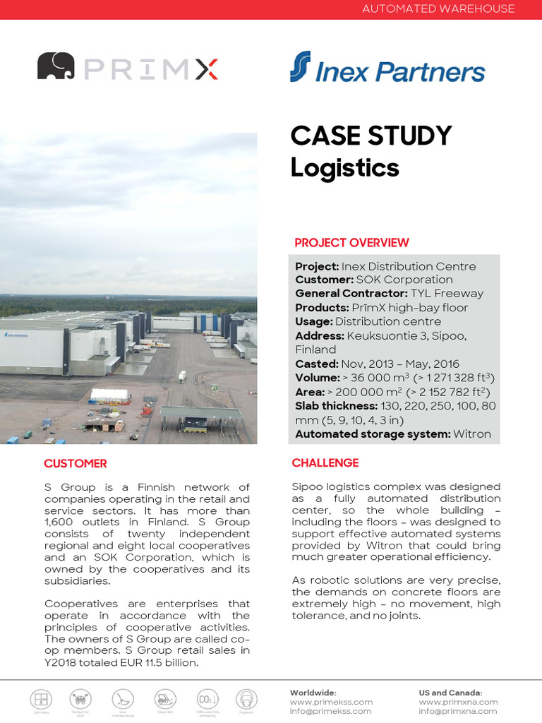 Inex Case Study Automated Warehouse Completed Projects PrimX | PDF | Warehouse | Business Process
