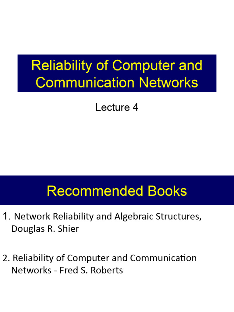 Lecture 4 - Redundancy (2) | Download Free PDF | Reliability Engineering | Vertex (Graph Theory)