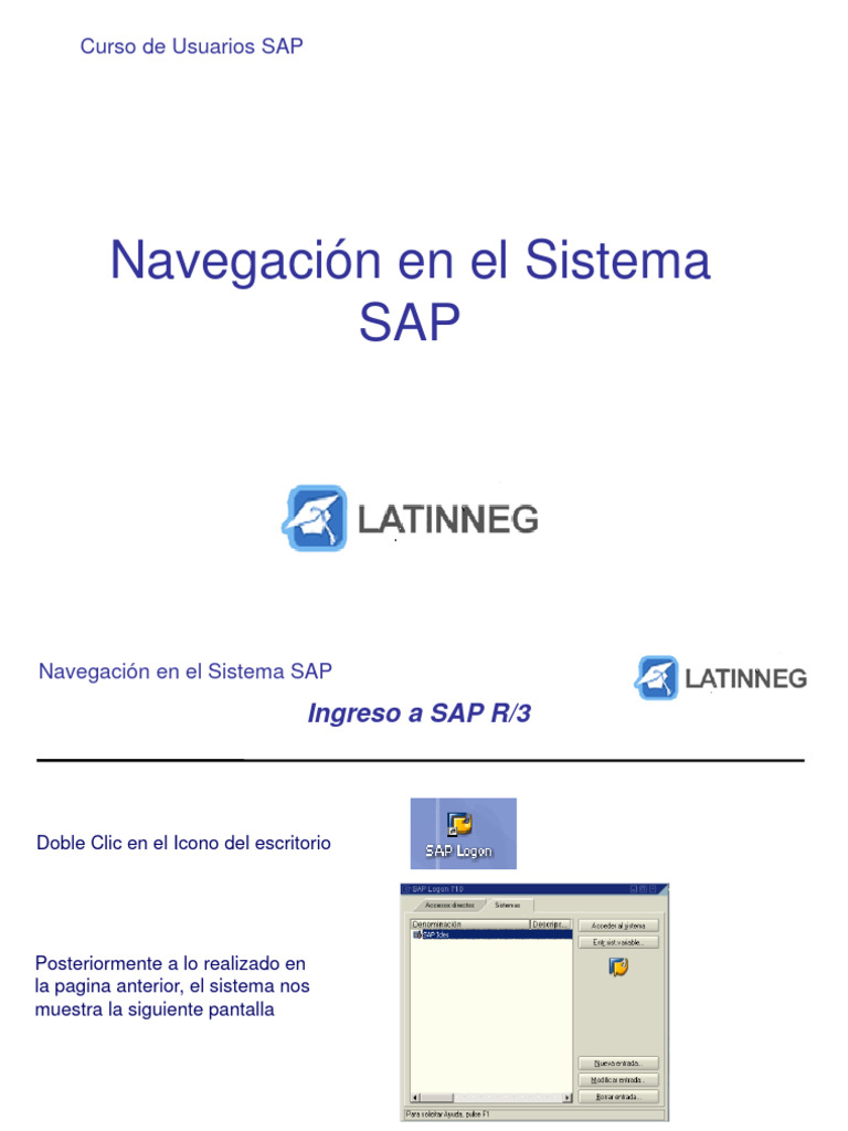 Navegacion en SAP | PDF | Archivo de computadora | Informática