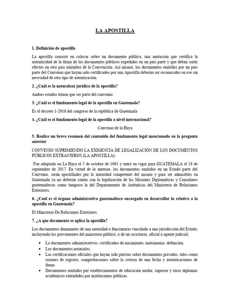 La Apostilla | PDF
