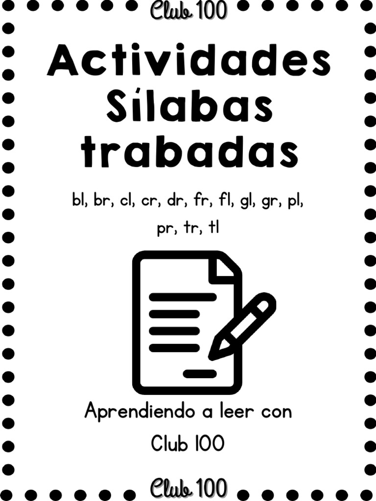 Cuadernillo Actividades de Silabas Trabadas | PDF | Fonología | Fonética