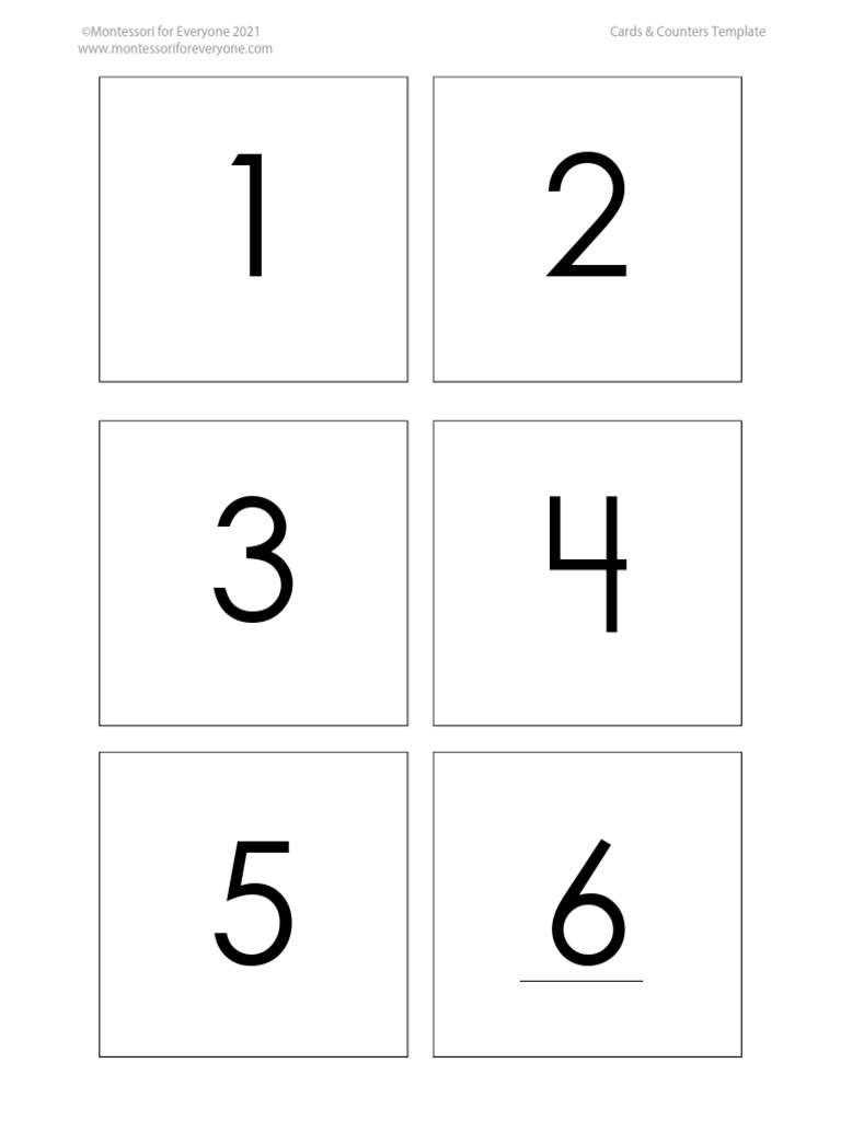 Cards and Counters Template | PDF | Art