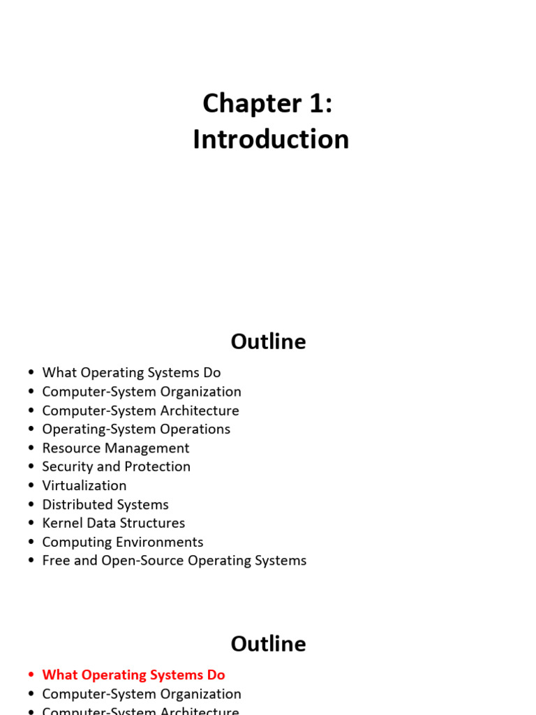 CH01 Introduction 上課版 | PDF | Multi Core Processor | Operating System