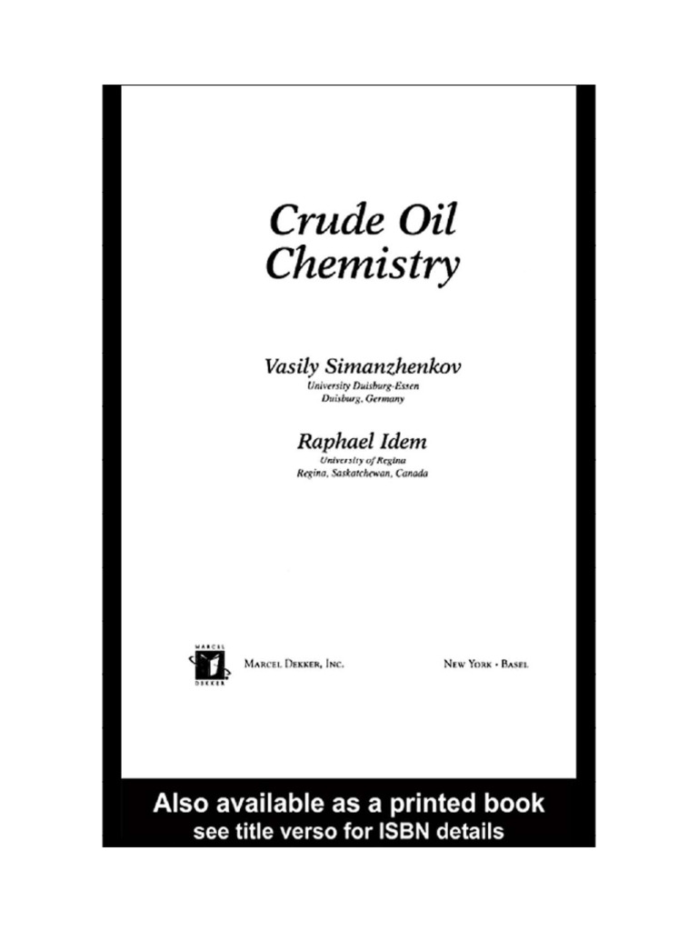 crude oil chemistry | Download Free PDF | Alkane | Petroleum