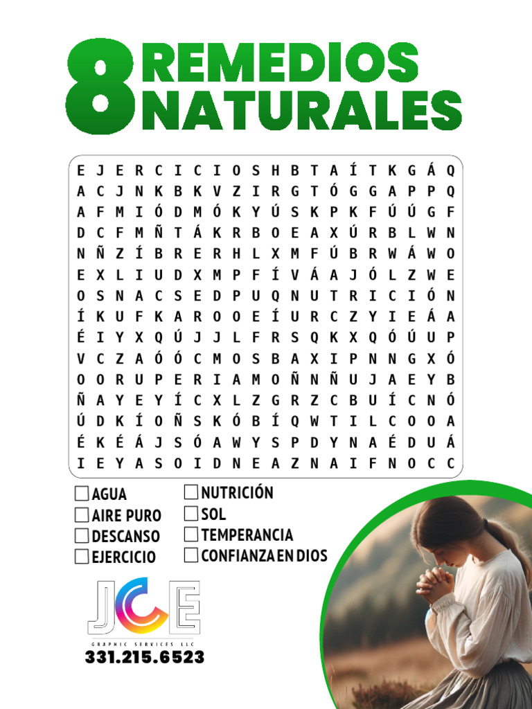 8-remedios-naturales-sopa-de-letras-para-imprimir | PDF