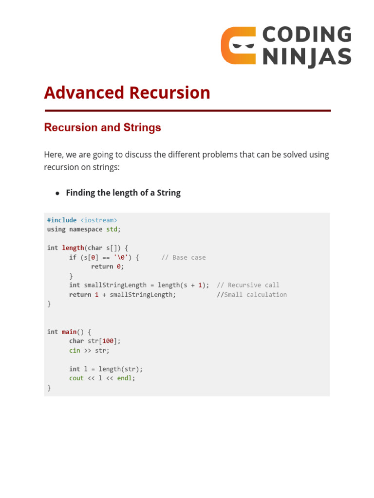 Recursion and Sorting Algorithms Explained | PDF | Computer Programming ...