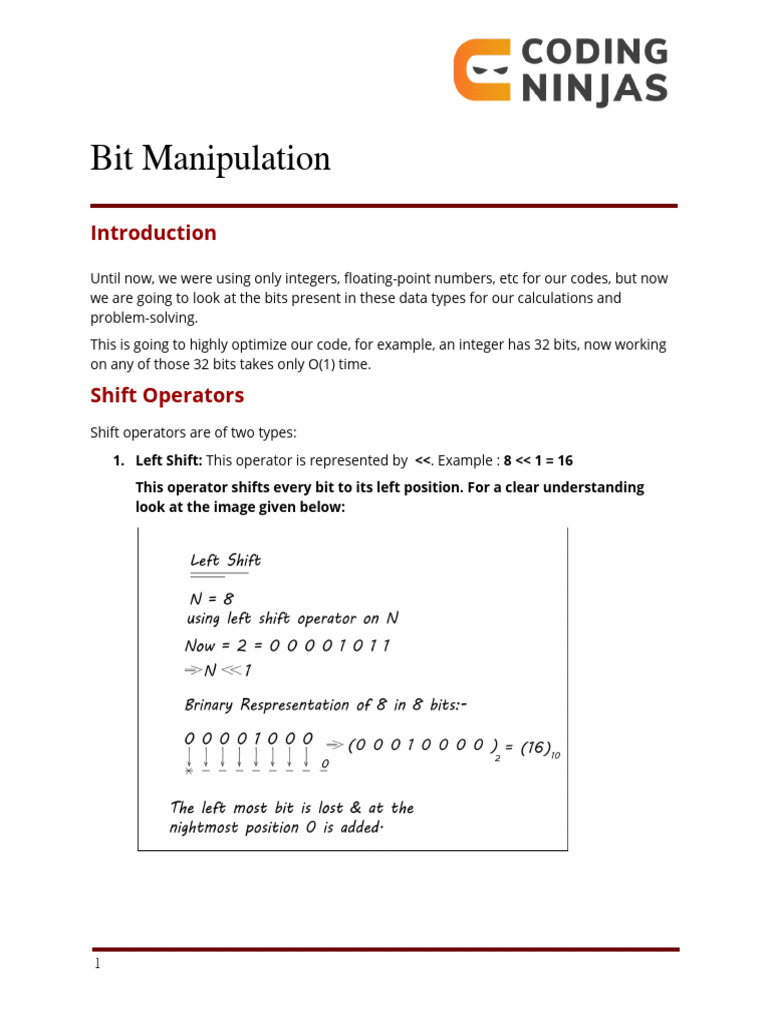 Bit Manipulation-1413 | PDF | Computer Programming | Computer Architecture
