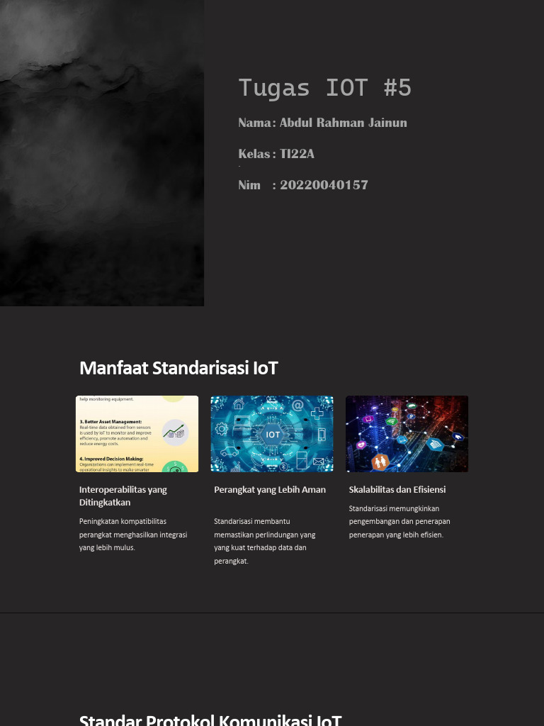 Tugas Ppt Standarisasi Iot 5 Abdul Rahman Jainun Pdf
