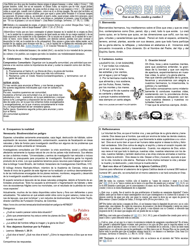 Tema Credo 14 - Creo en Un Dios Creador y Creativo 3 | PDF | Dios | Cristo (título)