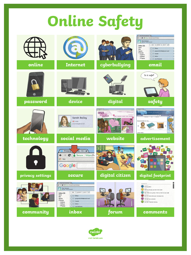 Online Safety Word Grid | PDF