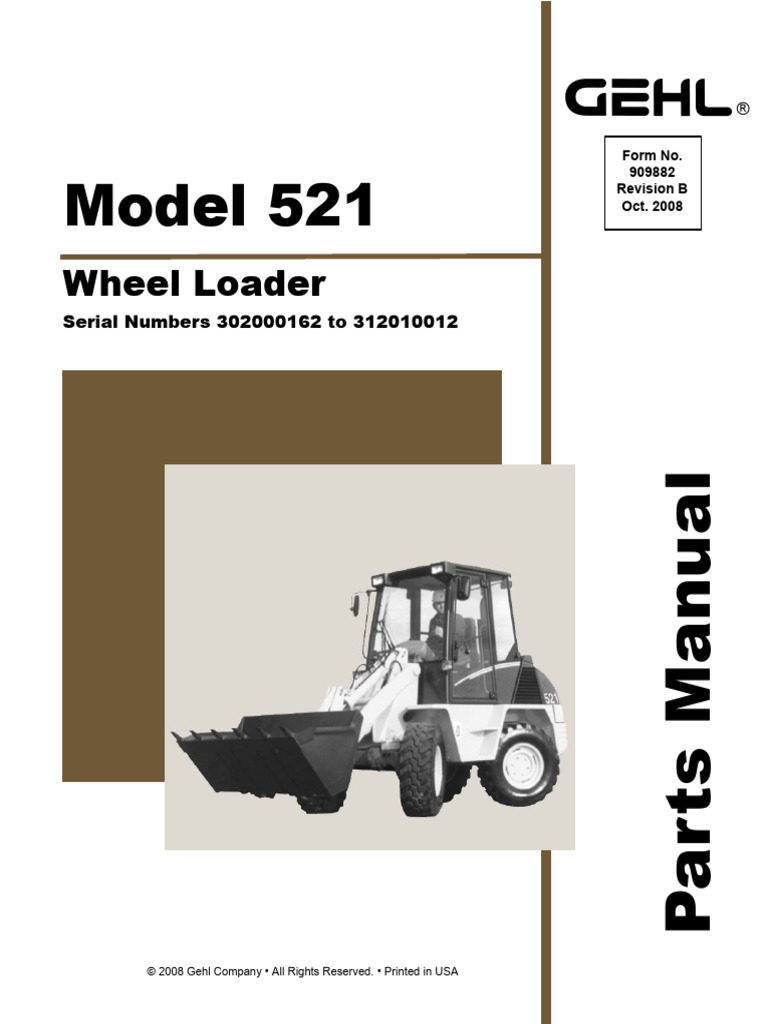 521 All Wheel Steer Loader Parts Manual 909882B | PDF | Truck | Axle