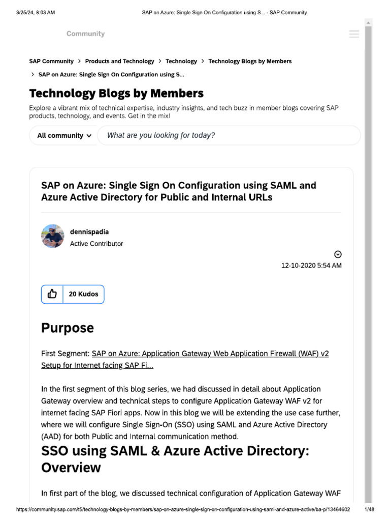 Azure Saml2 Sso | PDF