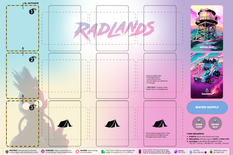 Radlands Playmat 12x18 | PDF | Card Games | Consumer Goods