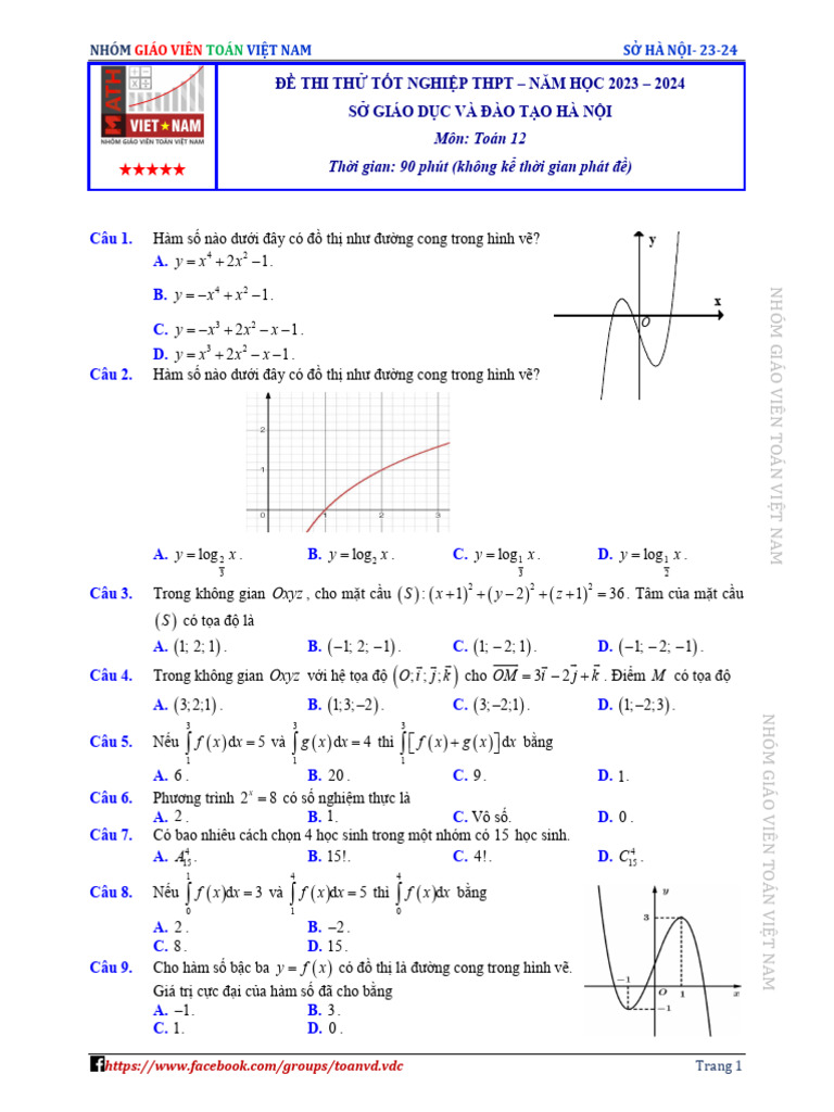 De Và Đa Thi TH S HN | PDF