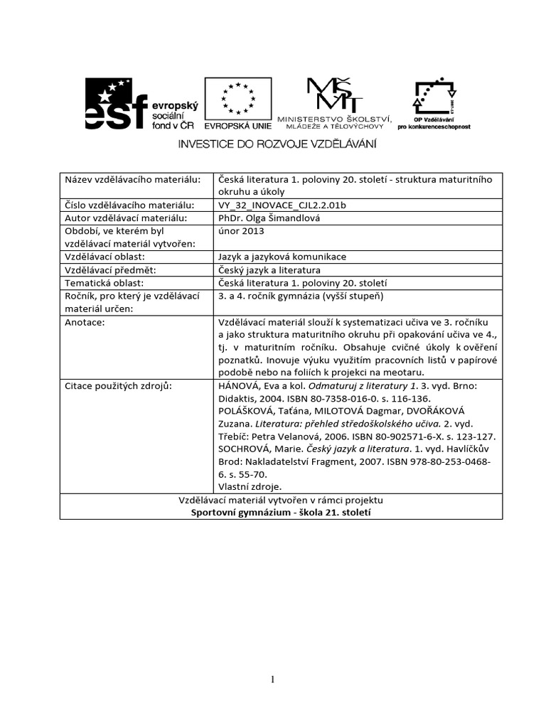 VY 32 INOVACE CJL2.2.01b | PDF