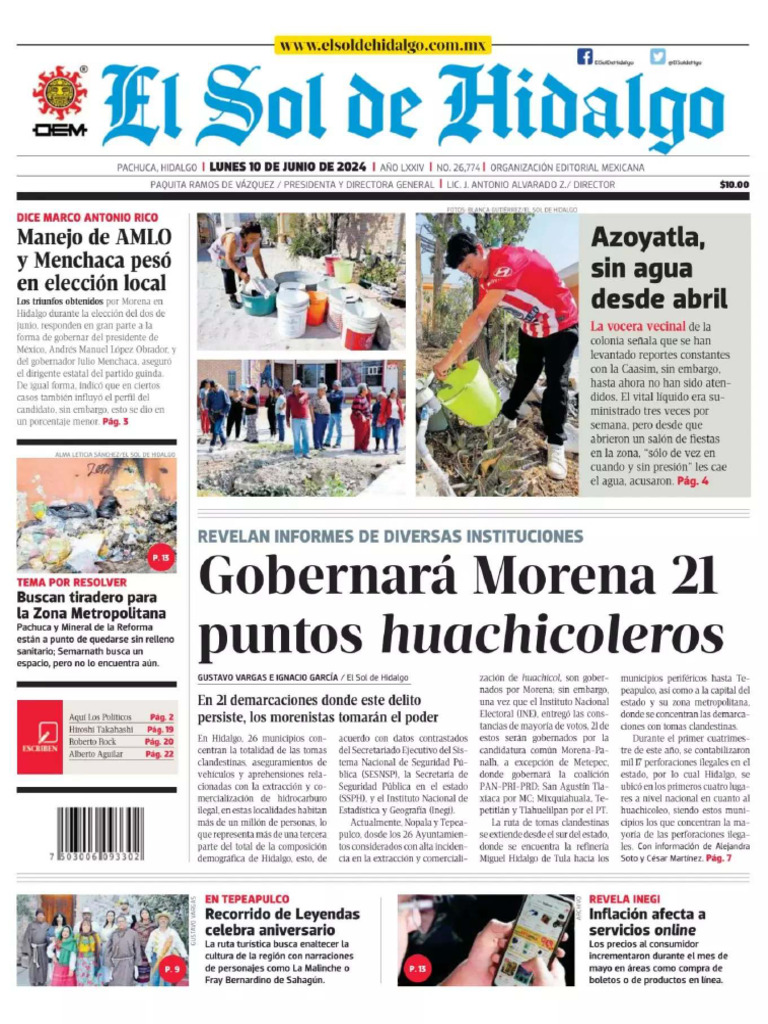 El Sol de Hidalgo 10 Jun 2024 | PDF