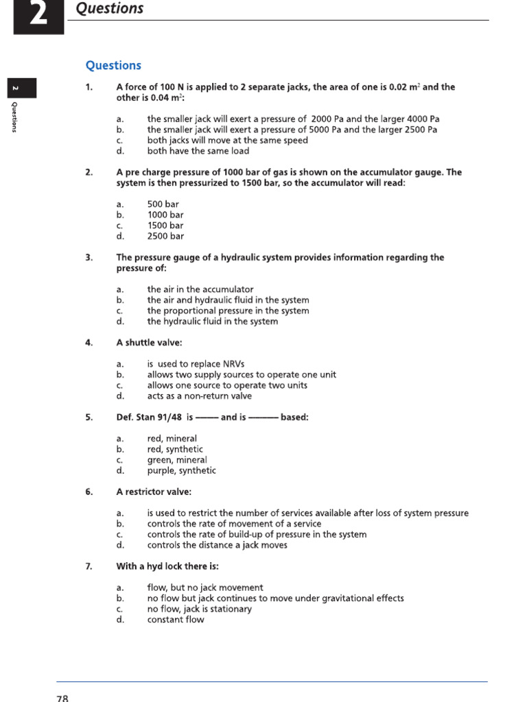Basic Hydraulics Q & A | PDF