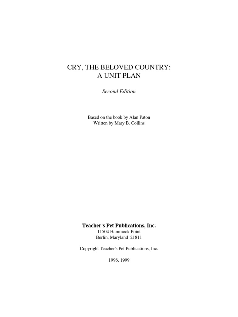 Cry Beloved | PDF | Career & Growth | Language Arts & Discipline